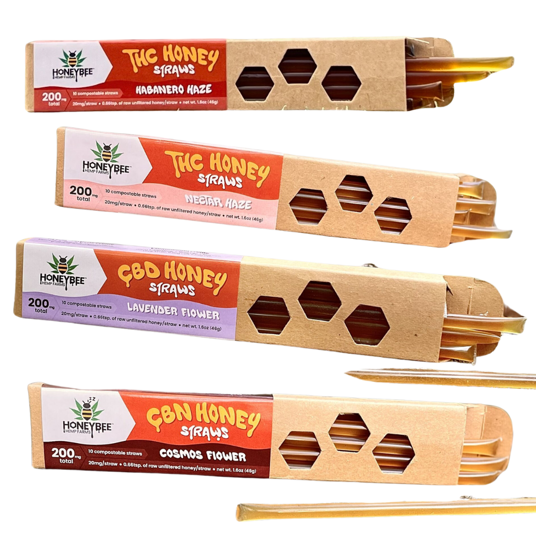 Honeybee Honey Straws (10ct.) | Brevard Hemp Shop